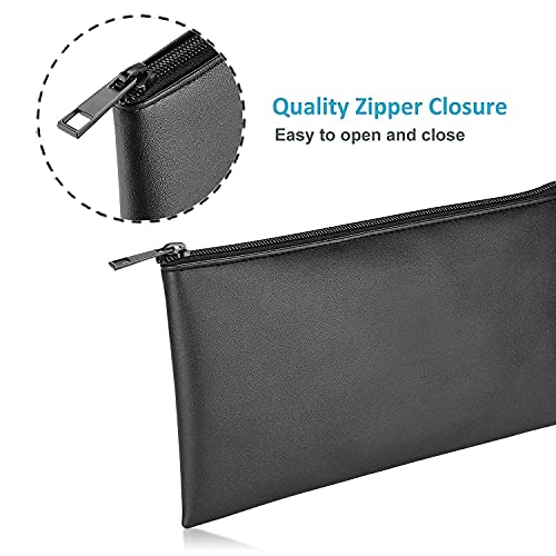 ProCase Black Portable Pencil Bag Pen Case Bundle with [2 Pack] Black Soft PU Leather Pencil Bag Pen Case