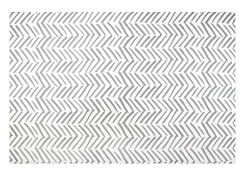 Baby Play Mat | One-Piece Reversible Foam Floor Mat | Large | Eco-Friendly | Extra Soft | Non-Toxic | Baby | Toddlers | Kids (Grey Dash + Diamond, Large)