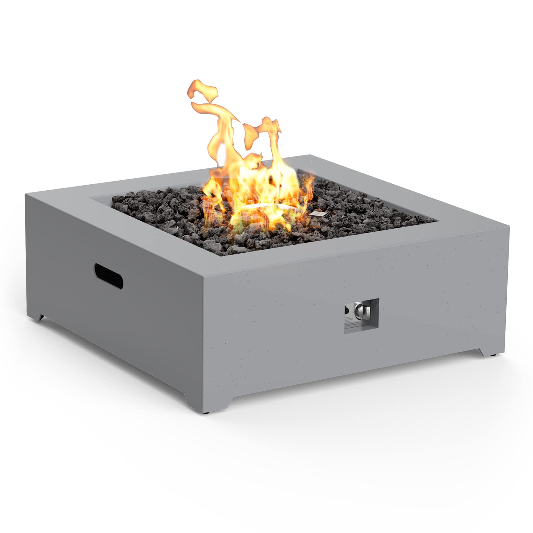 Onlyfire Premium 42β Outdoor Fire Pit Table with Lava Rocks& 12FT Hose, Large Propane Gas Firepit, Smokeless Fireplace 60,000BTU for Backyard Patio Bonfire Party, Patio Heater, Sand Cast Aluminum
