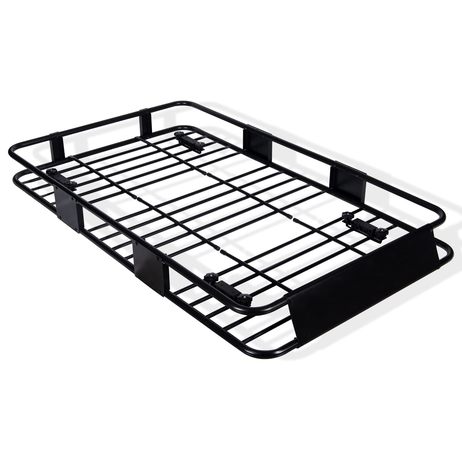 Polar Aurora 64" Universal Roof Rack Cargo Carrier Adjustable Car Top Luggage Basket Holder with Net and Dust Cover