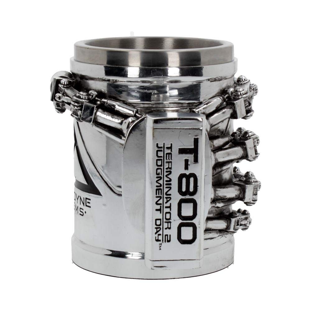 Nemesis Now T-800 Terminator 2 Judgement Day Tankard Mug Featuring the Cyberdyne Systems Logo, Officially Licensed Hand-Painted Resin, Futuristic Sci-Fi Decor, 17cm