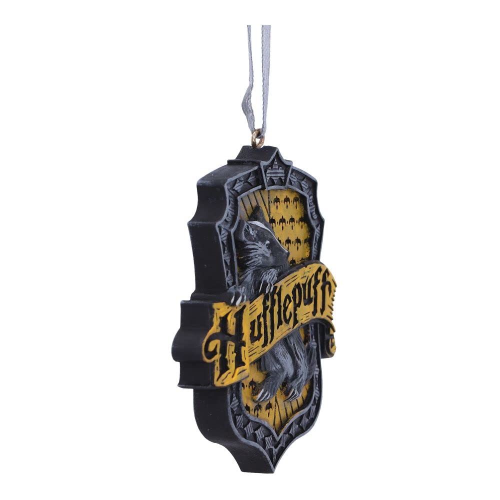 Nemesis Now Harry Potter Hufflepuff Crest Hanging Ornament, Yellow, 8cm
