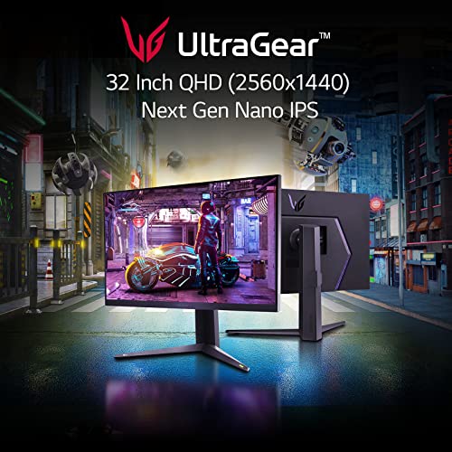 LG UltraGear UHD 32-Inch Gaming Monitor 32GQ950-B, Nano IPS 1ms (GtG) with ATW, VESA DisplayHDR 1000, NVIDIA G-SYNC, and AMD FreeSync, 144Hz, Black (Renewed)