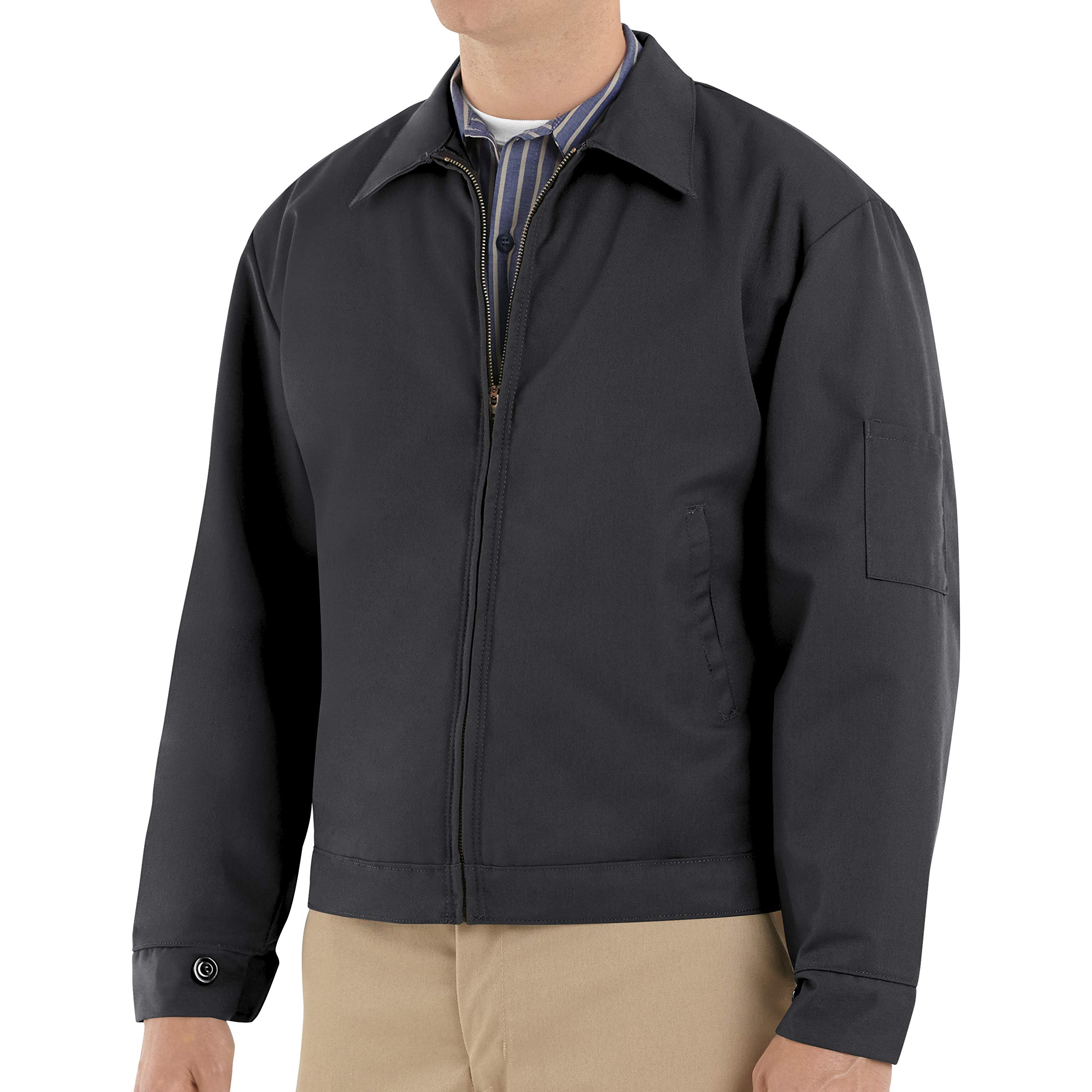 Red Kap Men's Slash Pocket Quilt-Lined Jacket, Black, 3X-Large