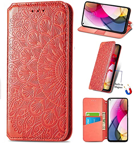 MTQLX Case for Oppo Reno2 z Wallet Case,Fashion Women Luxury Premium PU Leather Flip Protective Case Cover with [Stand][Lanyard],for Oppo Reno2 z- Red