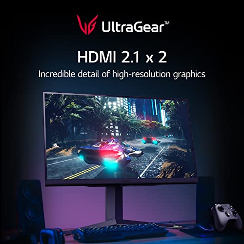 LG UltraGear UHD 32-Inch Gaming Monitor 32GQ950-B, Nano IPS 1ms (GtG) with ATW, VESA DisplayHDR 1000, NVIDIA G-SYNC, and AMD FreeSync, 144Hz, Black (Renewed)