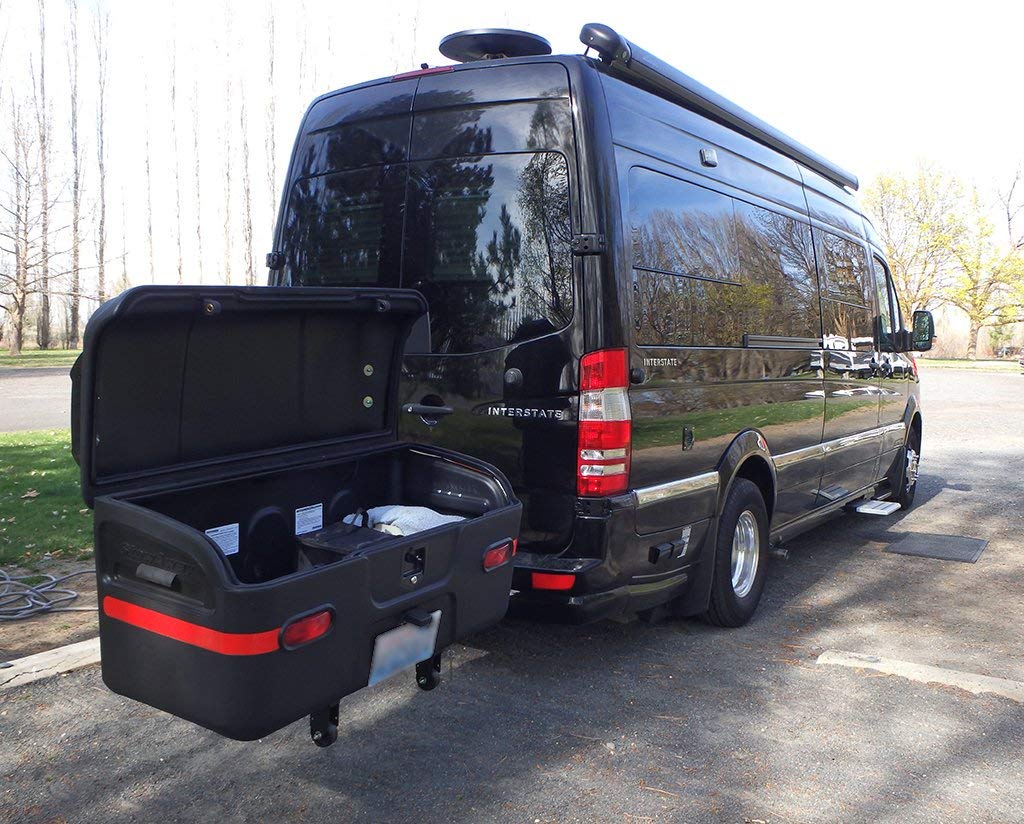 StowAway Max Hitch Cargo Box with Swingaway Frame | Black