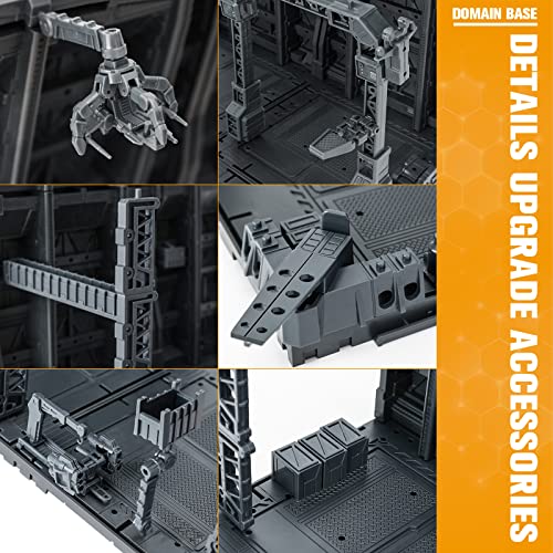DIY Mechanical Chain Action Base Machine Nest kits for MG 1/100 Gundam Model W/Decals Set of 4