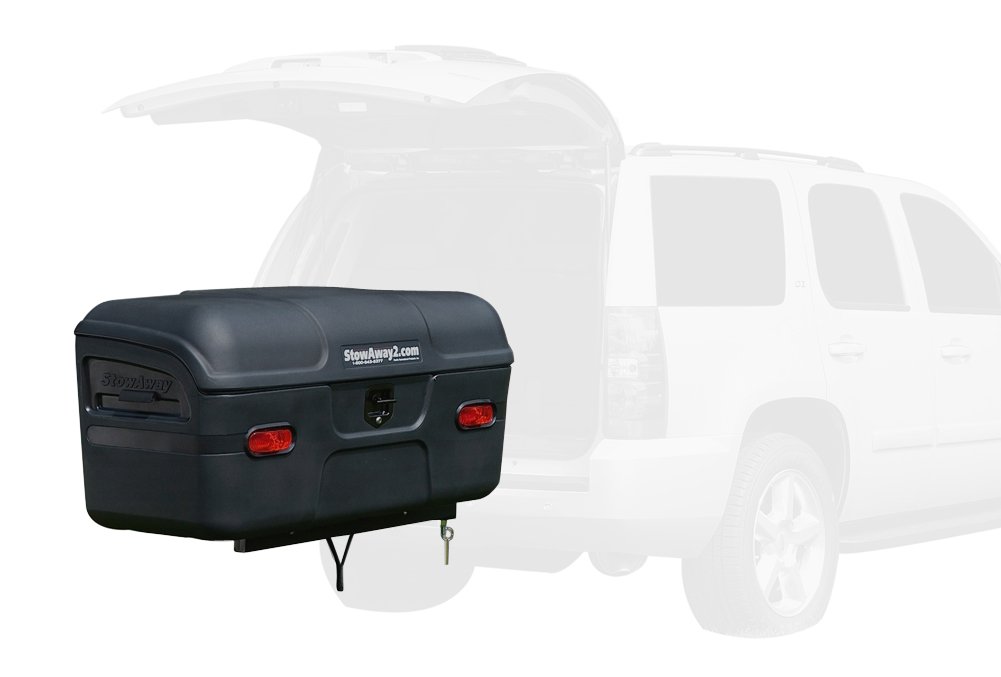 StowAway Max Hitch Cargo Box with Swingaway Frame | Black