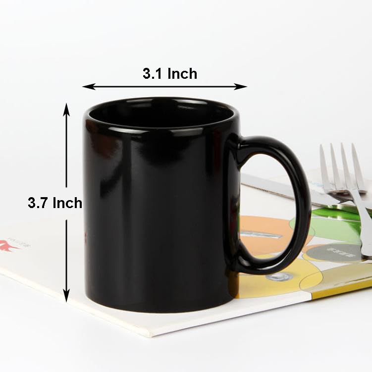 Middle Finger Coffee Mug Up Yours Mug Novelty Ceramic Middle Finger Coffee Cup Have a Nice Day Mug Funny 3D Finger Coffee mug for for Valentines Day Birthday Halloween Christmas and New Year(Black)