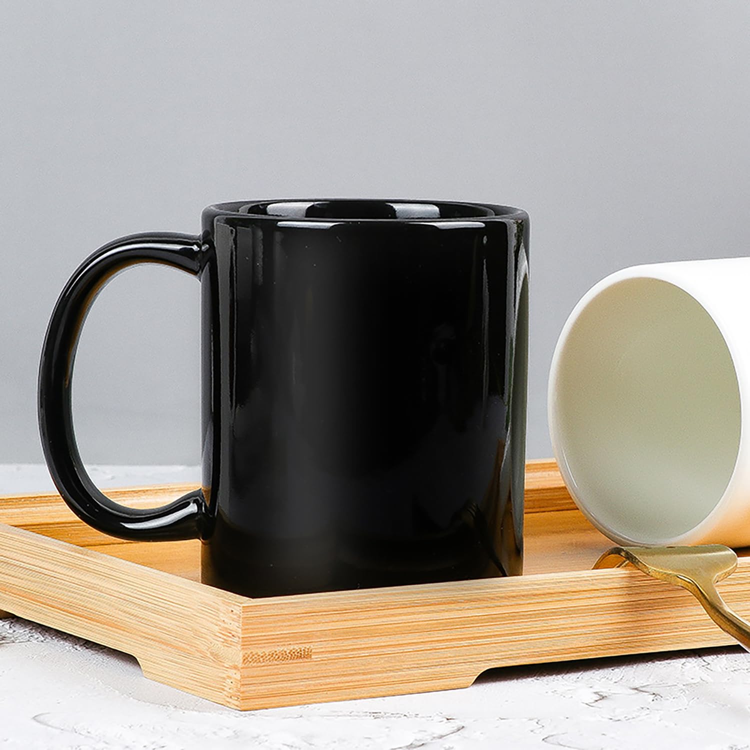 Middle Finger Coffee Mug Up Yours Mug Novelty Ceramic Middle Finger Coffee Cup Have a Nice Day Mug Funny 3D Finger Coffee mug for for Valentines Day Birthday Halloween Christmas and New Year(Black)