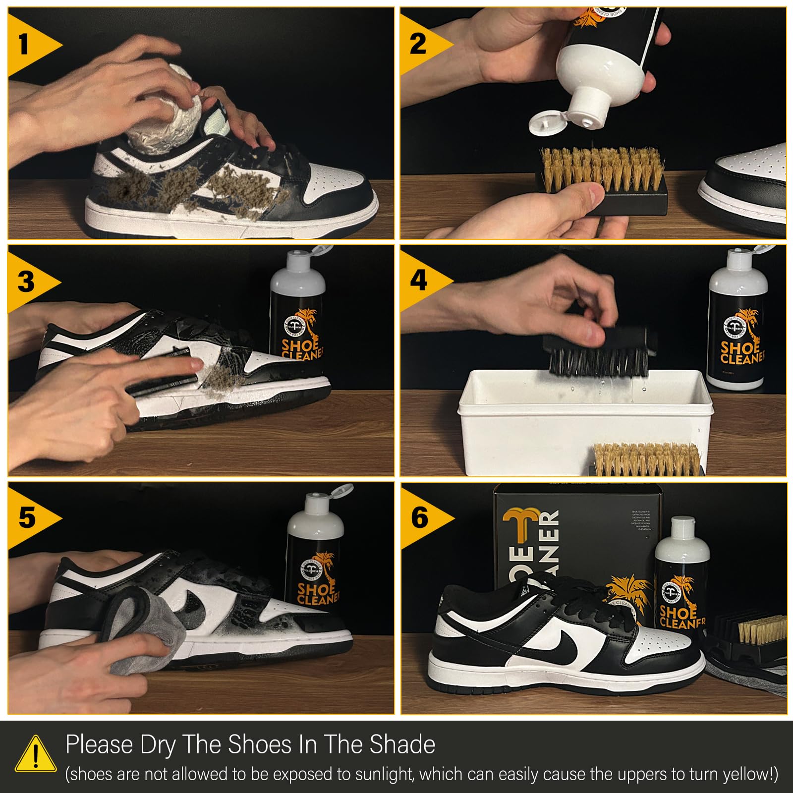 Tolobeve 12Oz Shoe Cleaner Kit, White Shoe Cleaner Sneakers Kit, Sneaker Cleaning Kit, Shoe Cleaning Kit for White Shoes,Suede Shoe,Tennis Shoe,Leather,Canvas