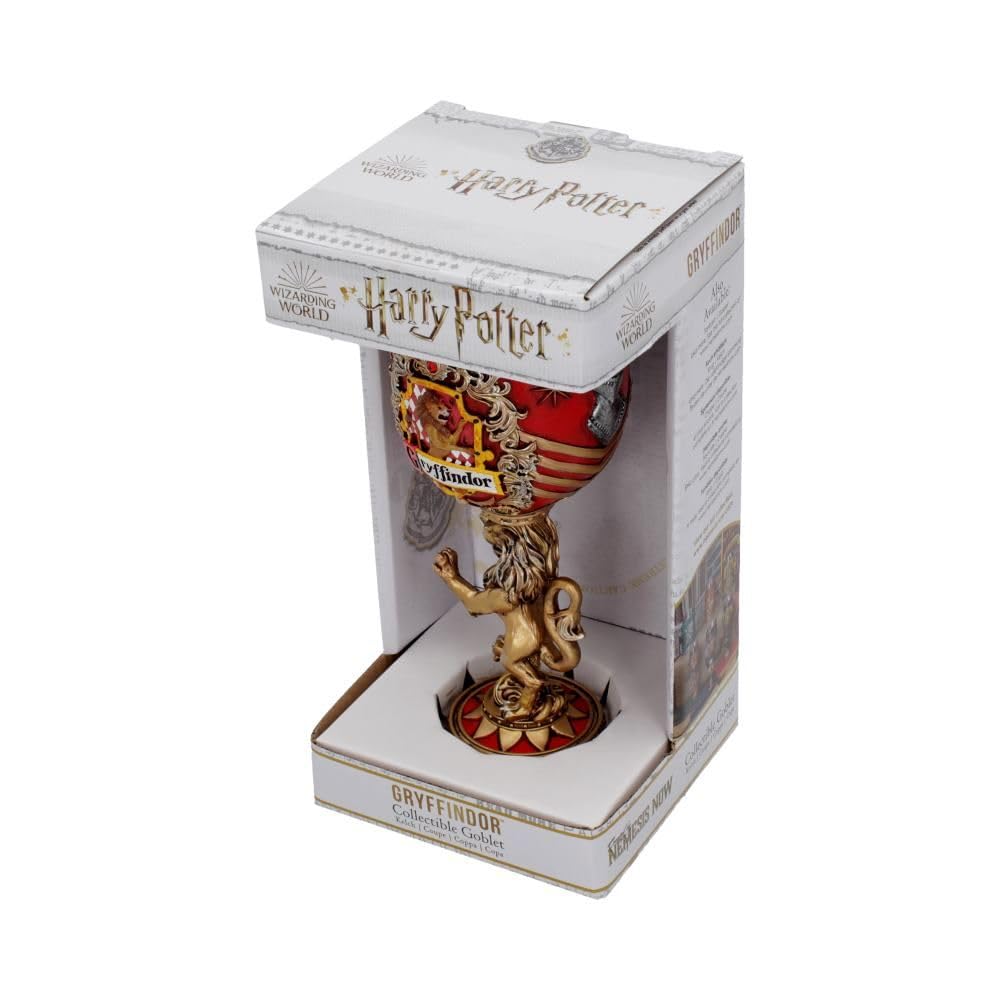 Nemesis Now Harry Potter Goblet, Hand Painted Harry Potter Collectible Chalice, Wizarding Wrold Cup, Ideal Gift for Potterheads - Gryffindor