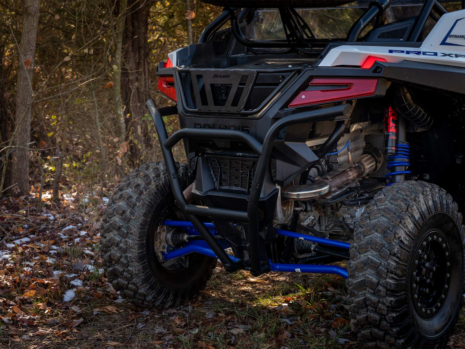 SuperATV Rear Bumper for 2020+ Polaris RZR PRO XP/PRO XP 4 - Made of 1.75 Inch Steel Tubing - UV Resistant Powder Coating - Does Not Block Rear Cargo Area - Mounts Directly to Frame for Easy Install