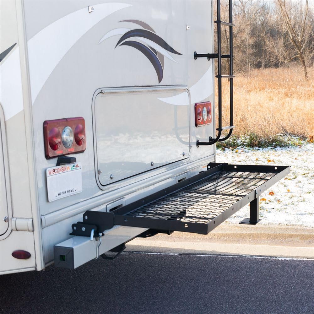 ELEVATE OUTDOOR 71.75" W Rear RV Frame Storage Rack 200 lb. Capacity for an RV, Camper or 5th Wheel