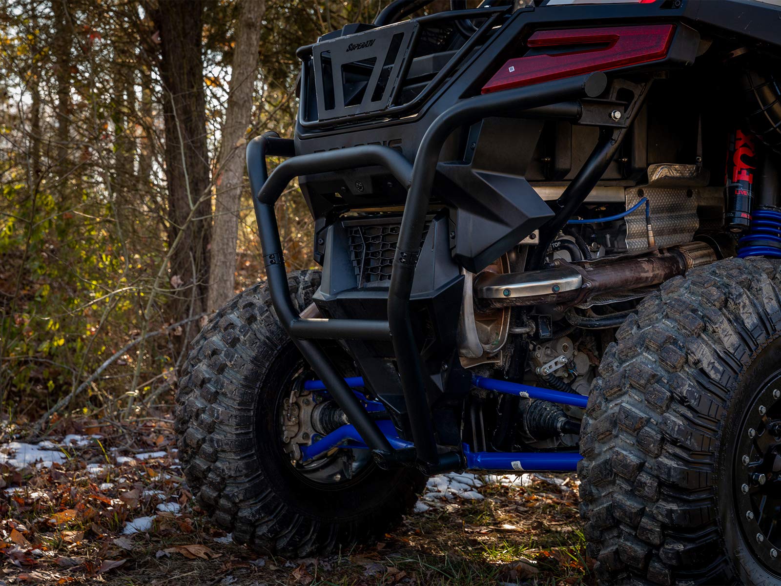 SuperATV Rear Bumper for 2020+ Polaris RZR PRO XP/PRO XP 4 - Made of 1.75 Inch Steel Tubing - UV Resistant Powder Coating - Does Not Block Rear Cargo Area - Mounts Directly to Frame for Easy Install