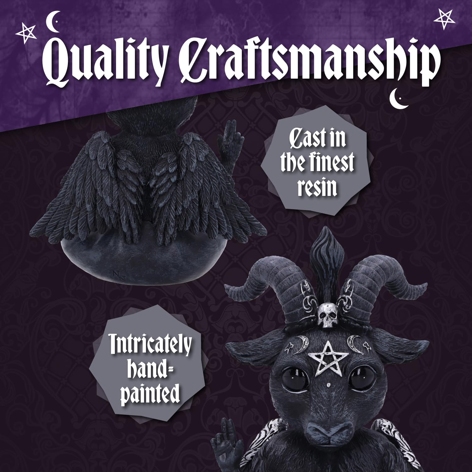 Nemesis Now Cult Cuties Adorable Occult Figurines, Bewitching Evil Spirit Creatures, Hand-Painted, Resin - Baphoboo