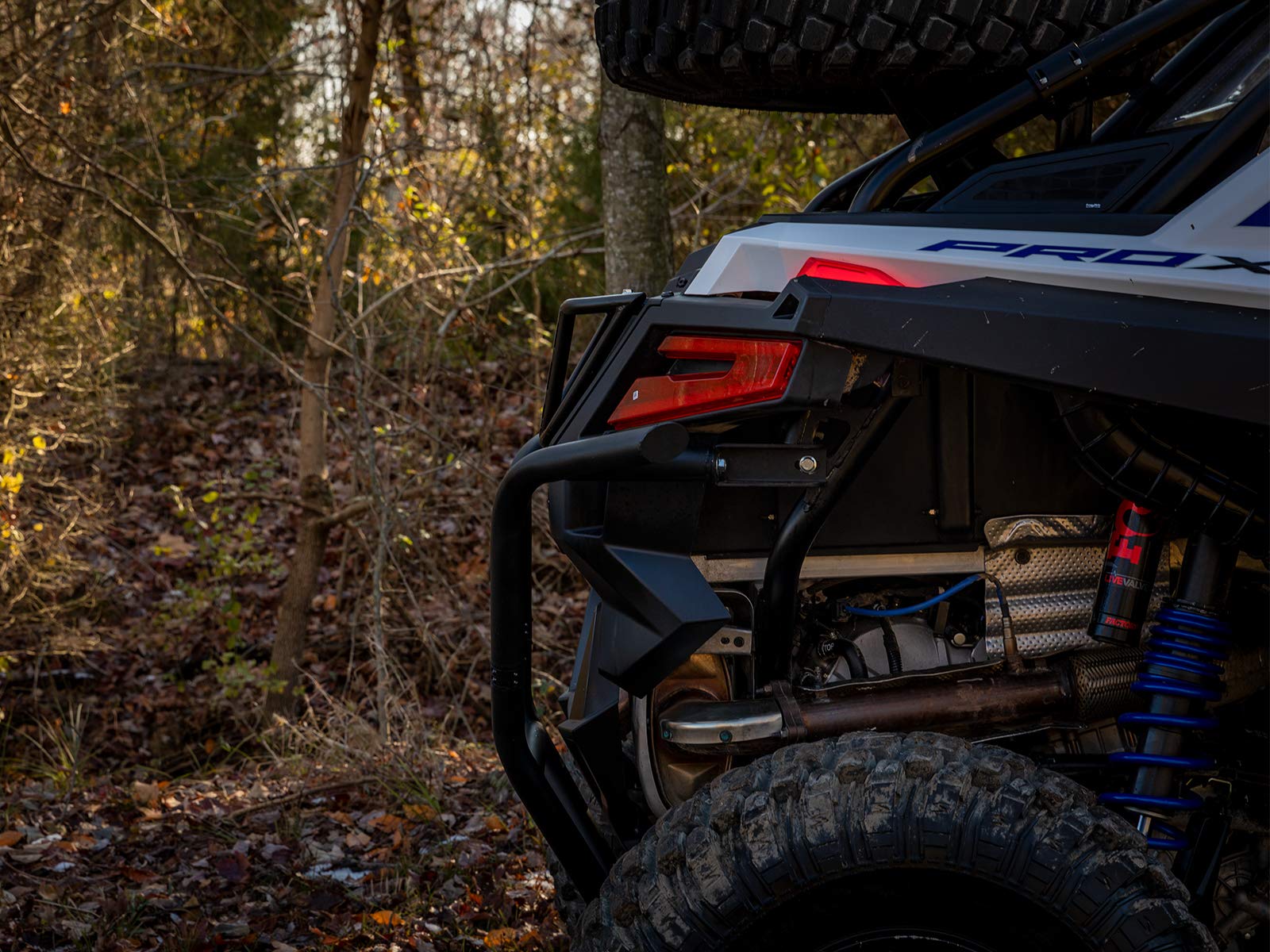SuperATV Rear Bumper for 2020+ Polaris RZR PRO XP/PRO XP 4 - Made of 1.75 Inch Steel Tubing - UV Resistant Powder Coating - Does Not Block Rear Cargo Area - Mounts Directly to Frame for Easy Install
