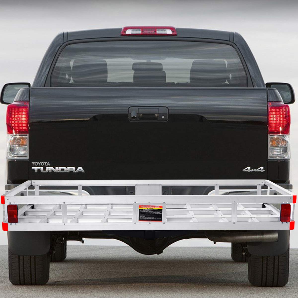 IRONMAX Hitch Cargo Carrier, 60” x 22” x 7” Trailer Hitch Mount Aluminum Cargo Carrier Fits 2” Receiver, Heavy Duty Vehicle Rear Cargo Basket for SUV, Car, Van, Truck, 500LBS Capacity