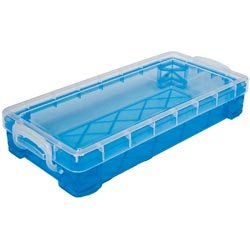 Advantus Crafts (4-Pack) Storage Studios Super Stacker Pencil Box 1.6 inch x 4 inch x 8.5 inch Assorted Colors 34365