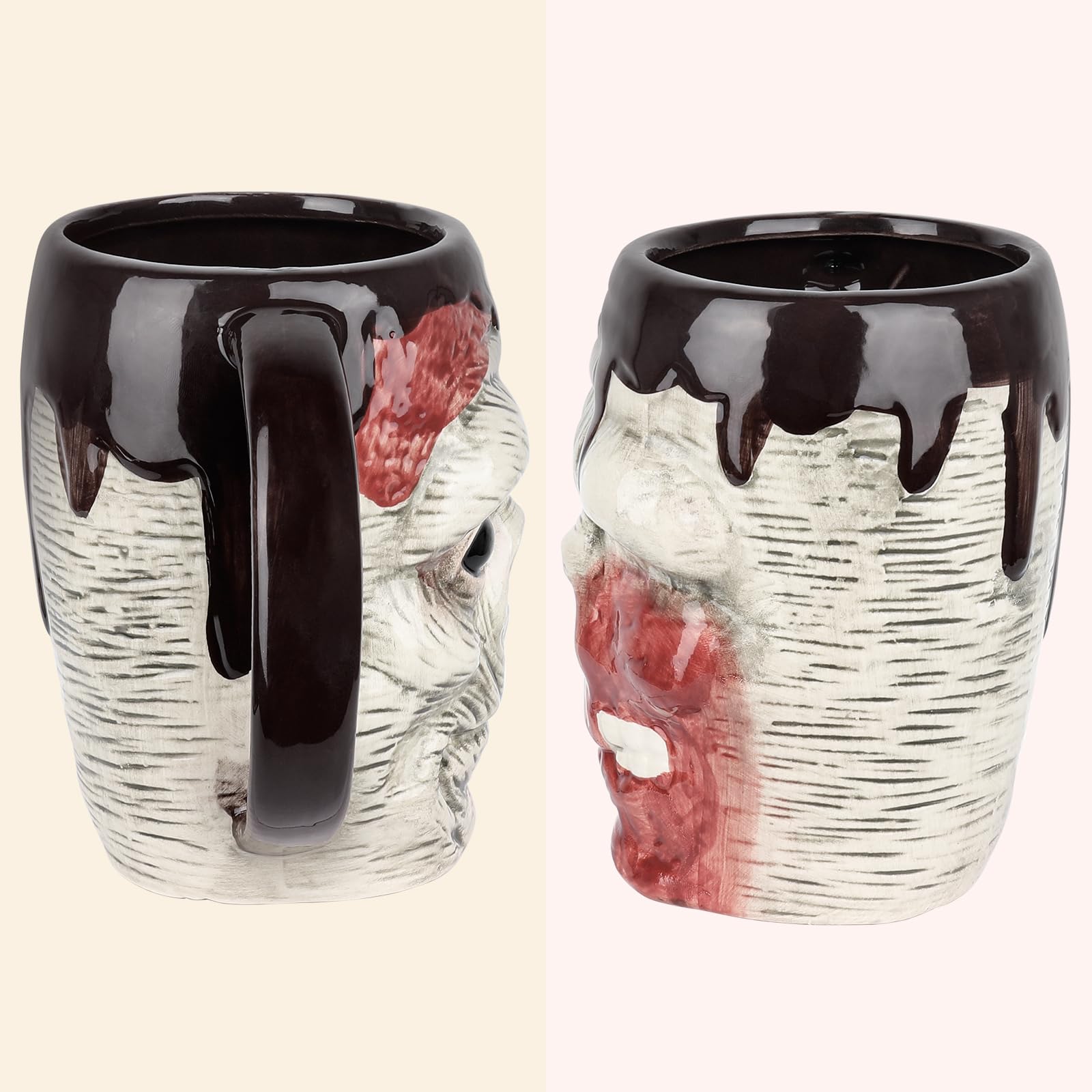 Kpuplol Halloween Mug, Zombie Themed Scaring Mug, Creepy Coffee Tea Ceramic Cup with Handle, Decoration and Novelty Gift for Men & Women for Horror Lover