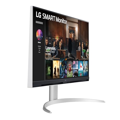 LG Smart Monitor (32SQ730S) - 32-Inch 4K UHD(3840x2160) Display, webOS Smart Monitor, ThinQ Home, Magic Remote, USB Type-C™, 2x5W Stereo Speakers, AirPlay 2, Screen Share, Bluetooth,Silver