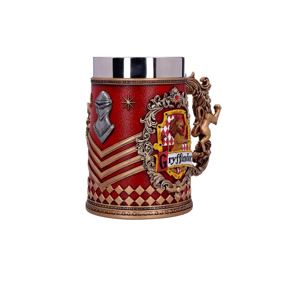 Nemesis Now Harry Potter Gryffindor Hogwarts House Collectible Tankard, 1 Count (Pack of 1), Red Gold, 650 milliliters
