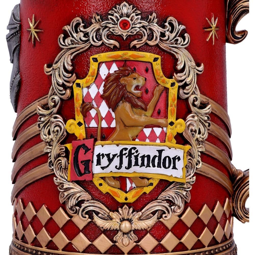 Nemesis Now Harry Potter Gryffindor Hogwarts House Collectible Tankard, 1 Count (Pack of 1), Red Gold, 650 milliliters