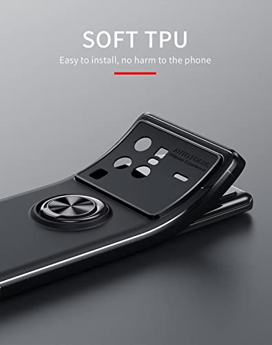 YukeTop Cover for Oppo Reno2 Case, Soft TPU, Drop-Resistant, Rear Ring Holder, Cover Protection for Oppo Reno2.(Black)