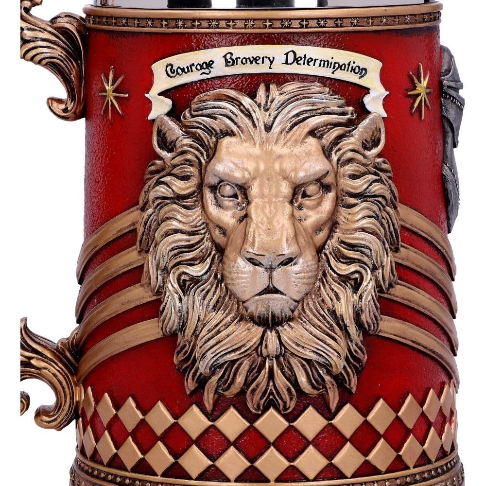 Nemesis Now Harry Potter Gryffindor Hogwarts House Collectible Tankard, 1 Count (Pack of 1), Red Gold, 650 milliliters