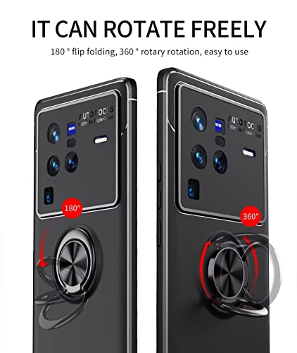YukeTop Cover for Oppo Reno2 Case, Soft TPU, Drop-Resistant, Rear Ring Holder, Cover Protection for Oppo Reno2.(Black)