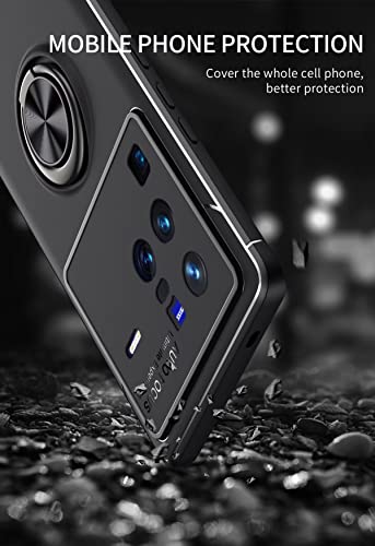 YukeTop Cover for Oppo Reno2 Case, Soft TPU, Drop-Resistant, Rear Ring Holder, Cover Protection for Oppo Reno2.(Black)