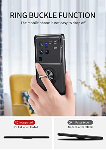 YukeTop Cover for Oppo Reno2 Case, Soft TPU, Drop-Resistant, Rear Ring Holder, Cover Protection for Oppo Reno2.(Black)
