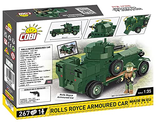 Cobi toys 267 Pcs Hc Great War /2988/ Rolls Royce Armoured Car Scale1:35