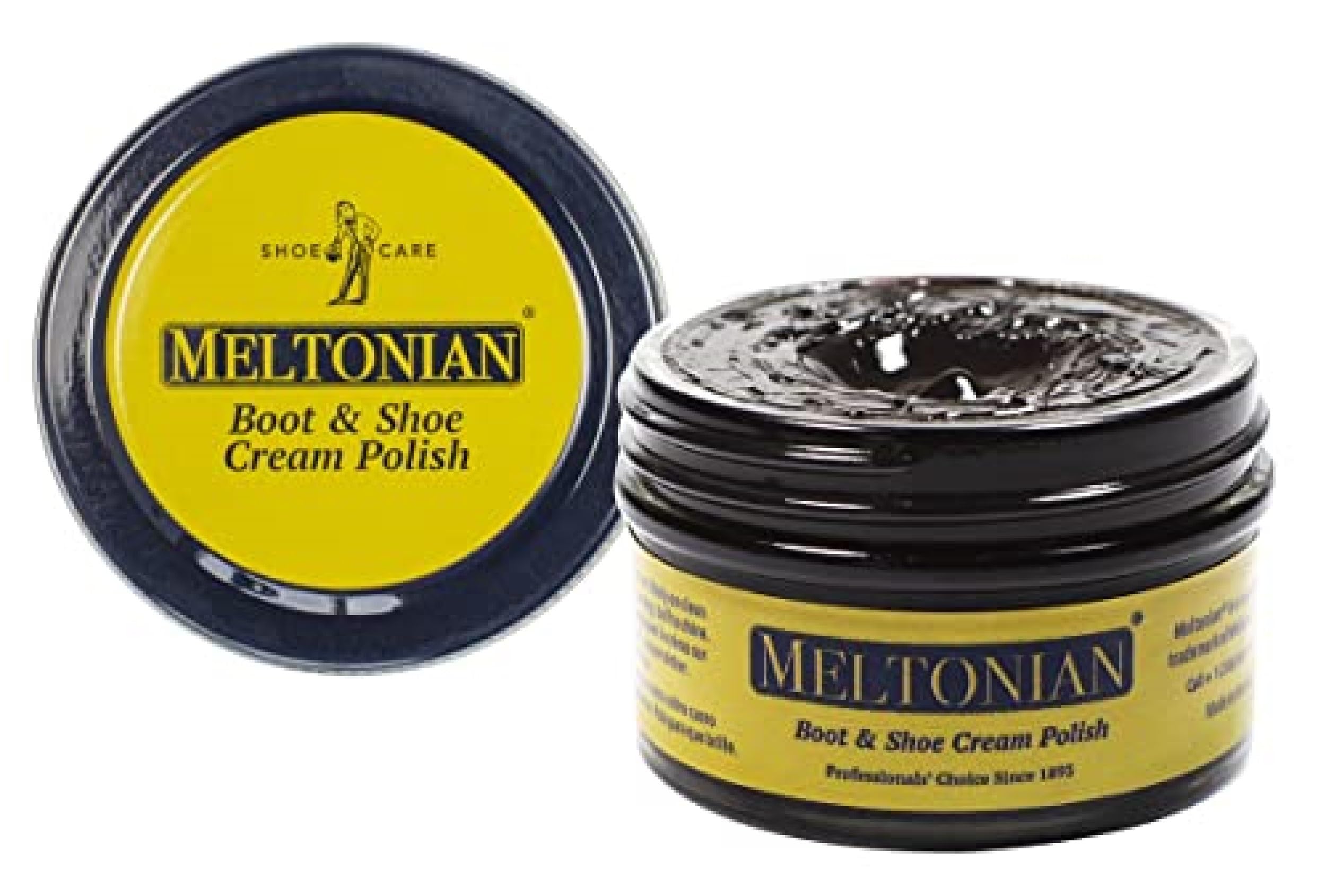 Meltonian Cream Shoe Polish - Natural Wax & Oils- Brown & Black Shoe Polish for Leather - Restores & Protects, 60+ Colors, Cleaner