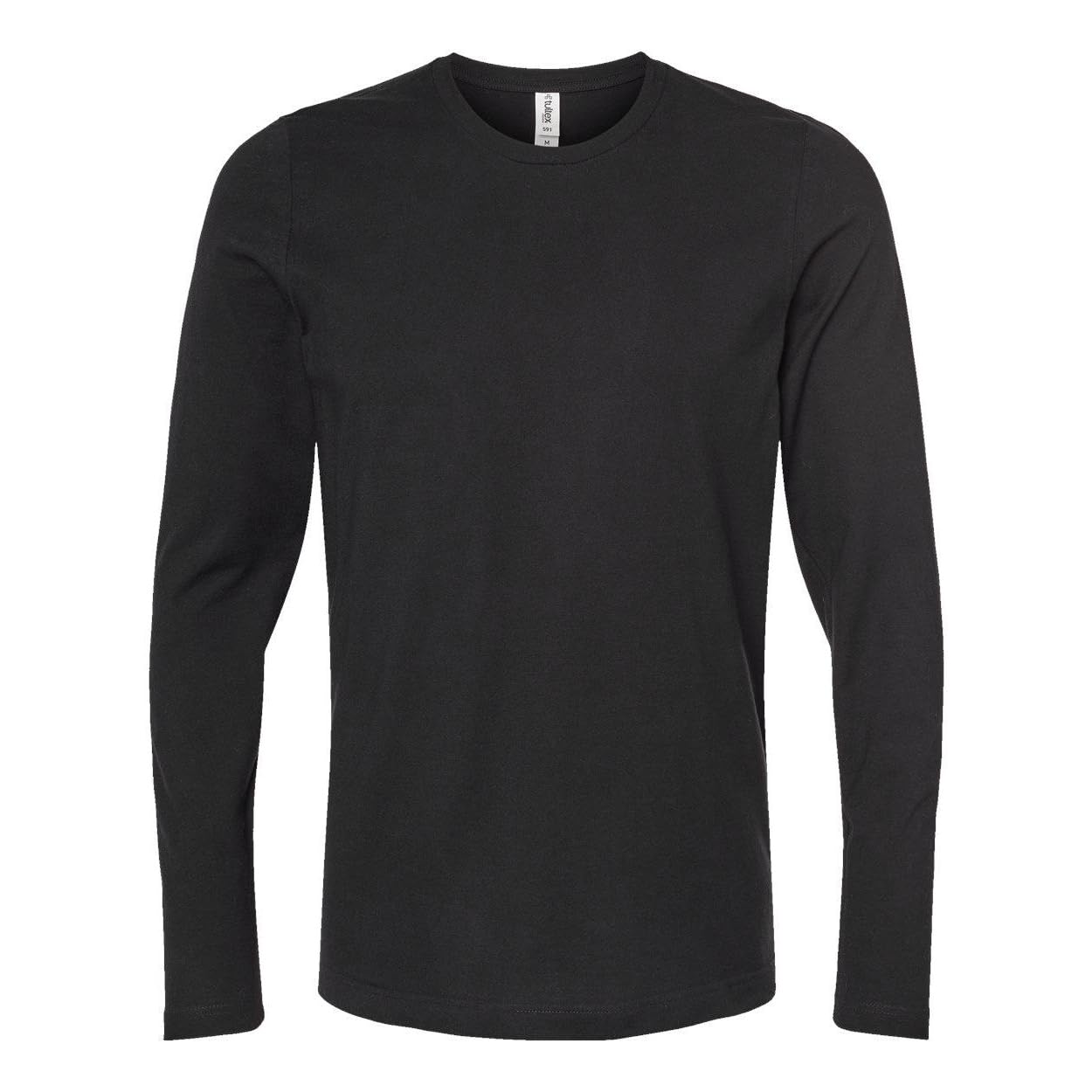 Tultex - Premium Cotton Long Sleeve T-Shirt - 591 - S - Black