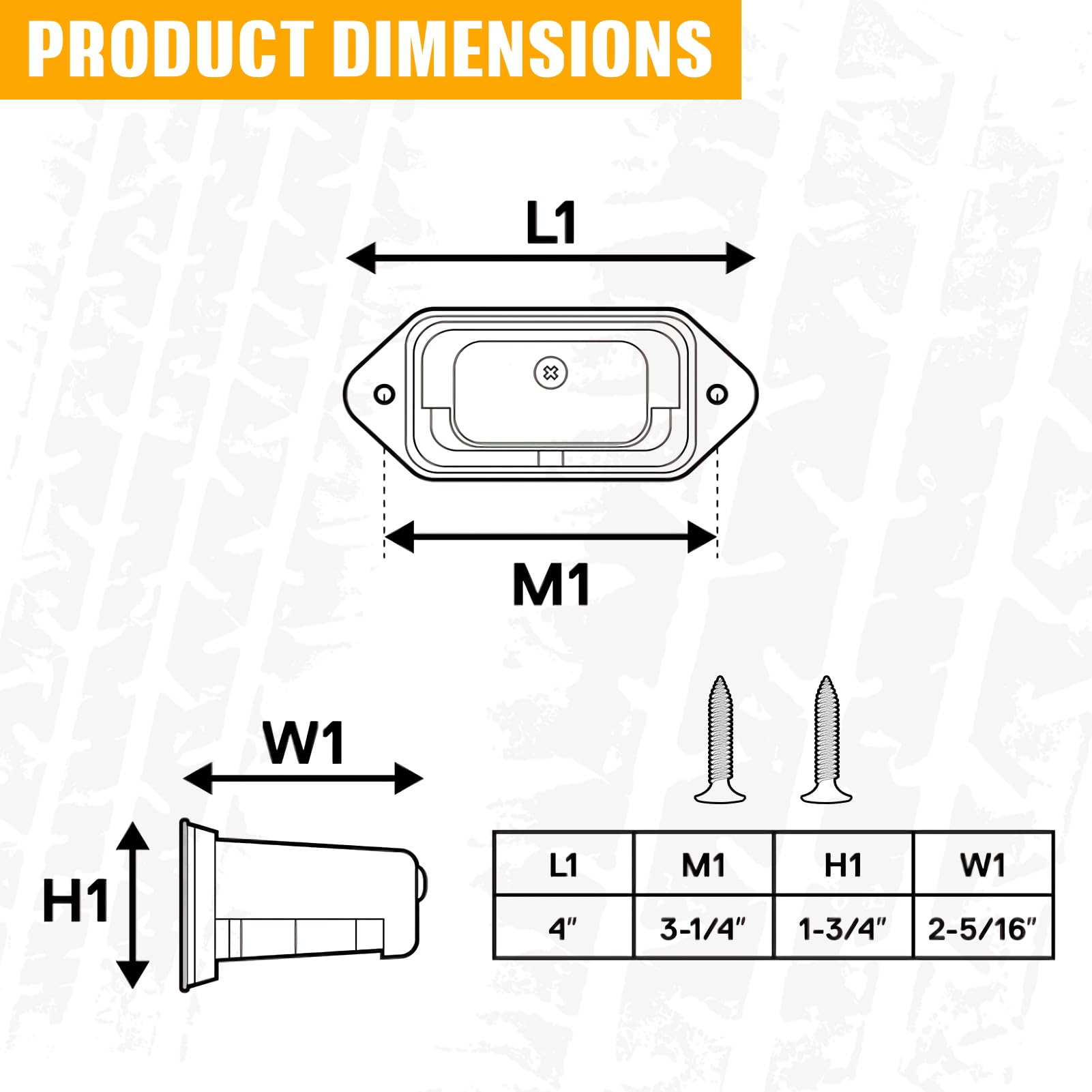 Gonice Super-Bright LED License Plate Light - 6-SMD Universal Fit for Truck Trailer Van RV SUV Boat - Under Hood Light - DOT Compliant, 12V-24V DC Waterproof