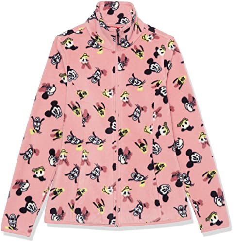 Amazon Essentials Disney | Marvel | Star Wars | Princess Women's Polar Fleece Full-Zip Mock Jackets, Minnie and Friends, XX-Large