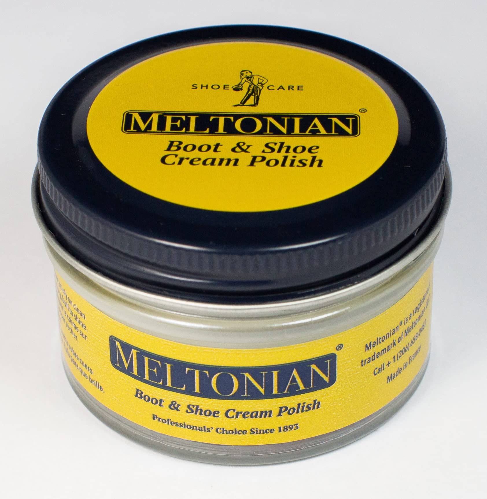Meltonian Cream Shoe Polish - Natural Wax & Oils- Brown & Black Shoe Polish for Leather - Restores & Protects, 60+ Colors, Cleaner