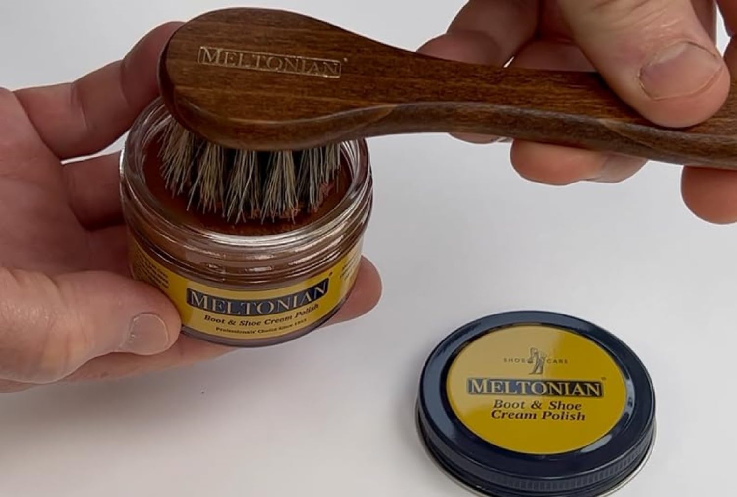 Meltonian Cream Shoe Polish - Natural Wax & Oils- Brown & Black Shoe Polish for Leather - Restores & Protects, 60+ Colors, Cleaner