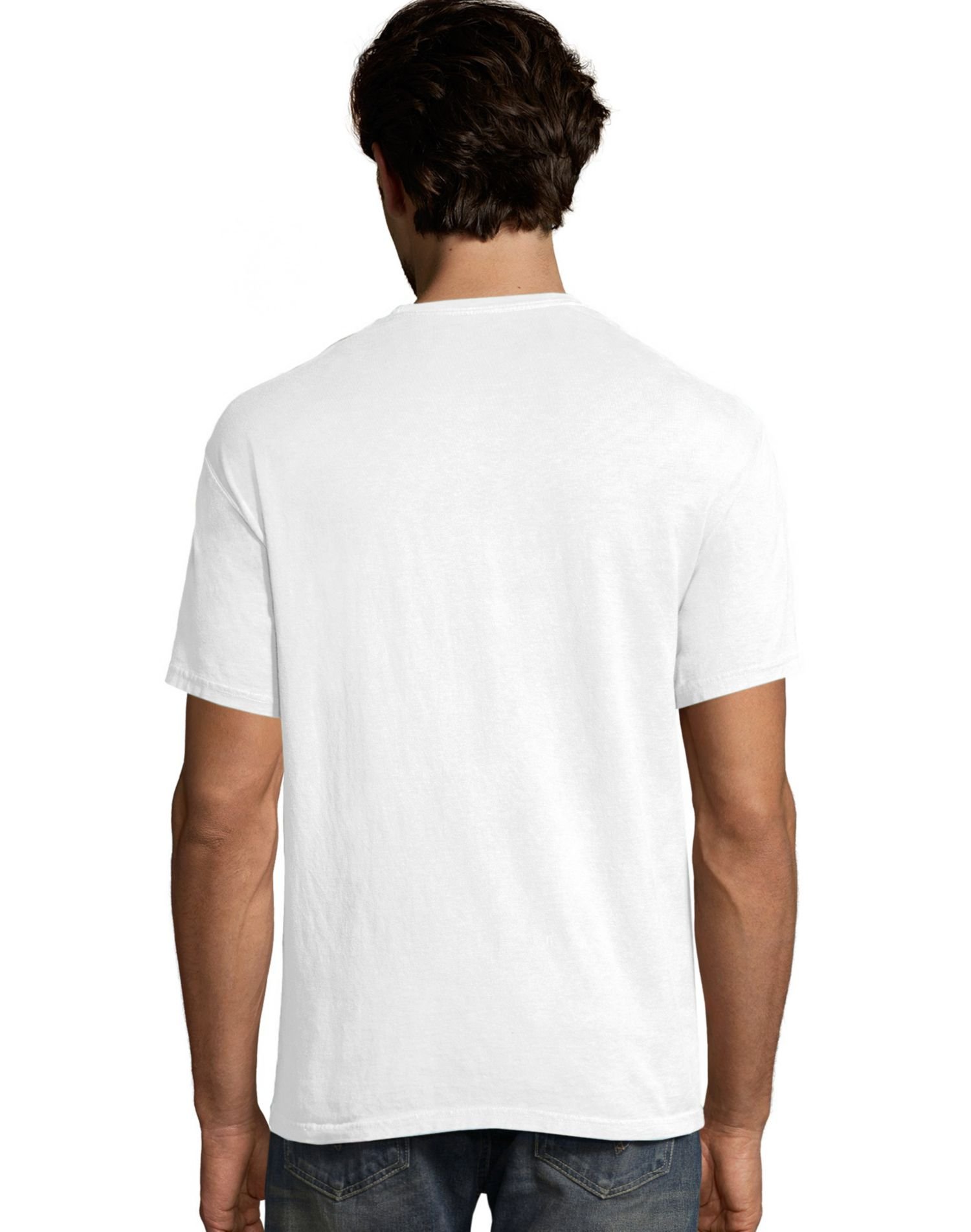 Hanes Men's 5.5 oz., 100% Ringspun Cotton Garment-Dyed T-Shirt, Lavender, Medium