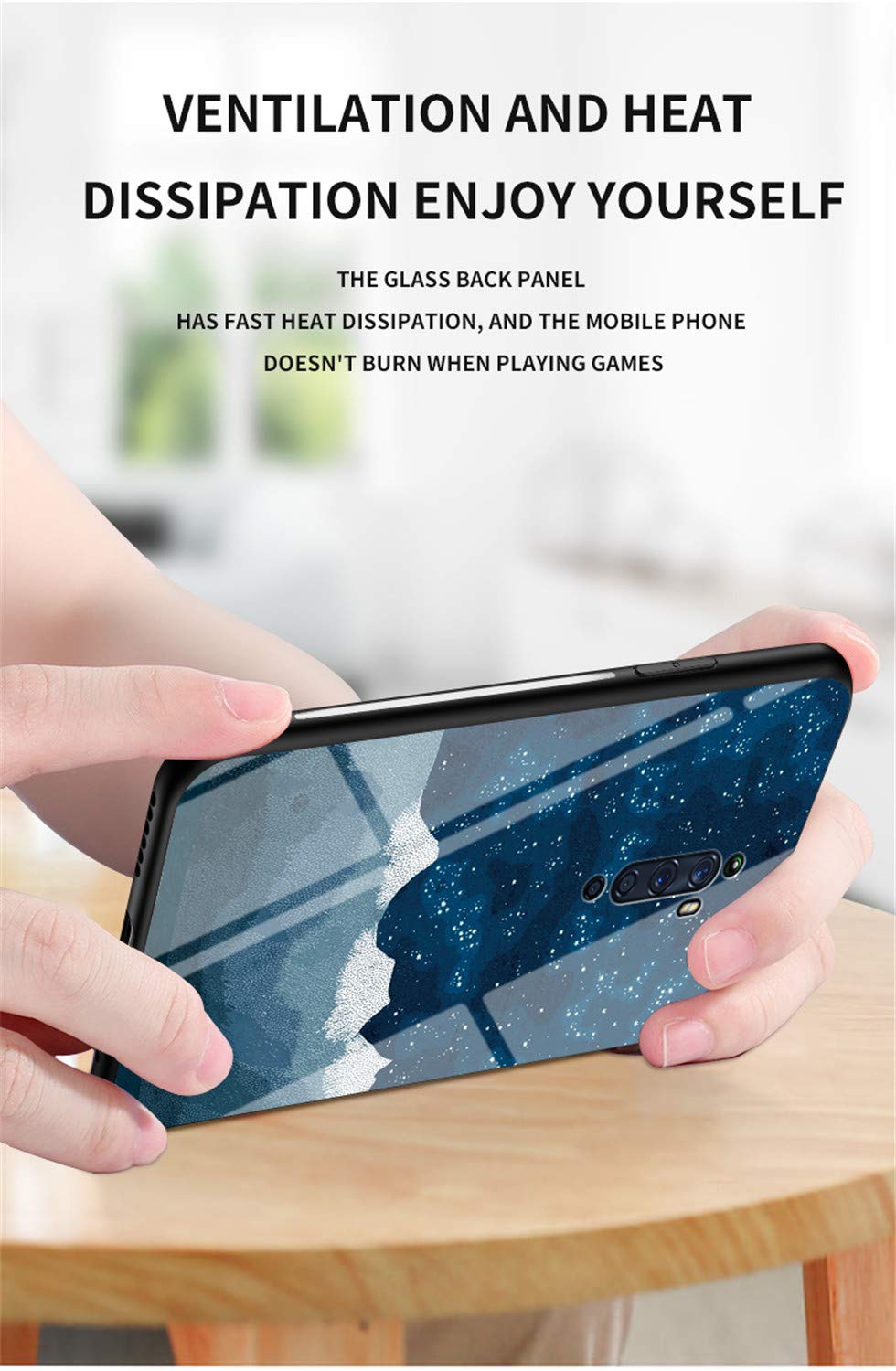 IVY Tempered Glass Starry Sky Case for Oppo Reno2 Z Case - B