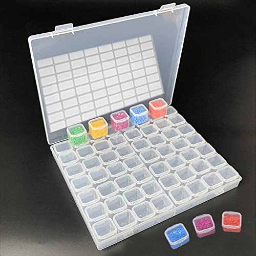 Transparent Diamond Painting Storage Container, 28/56 Grids Storage Box Diamond Art Accessories for Bead Rhinestone