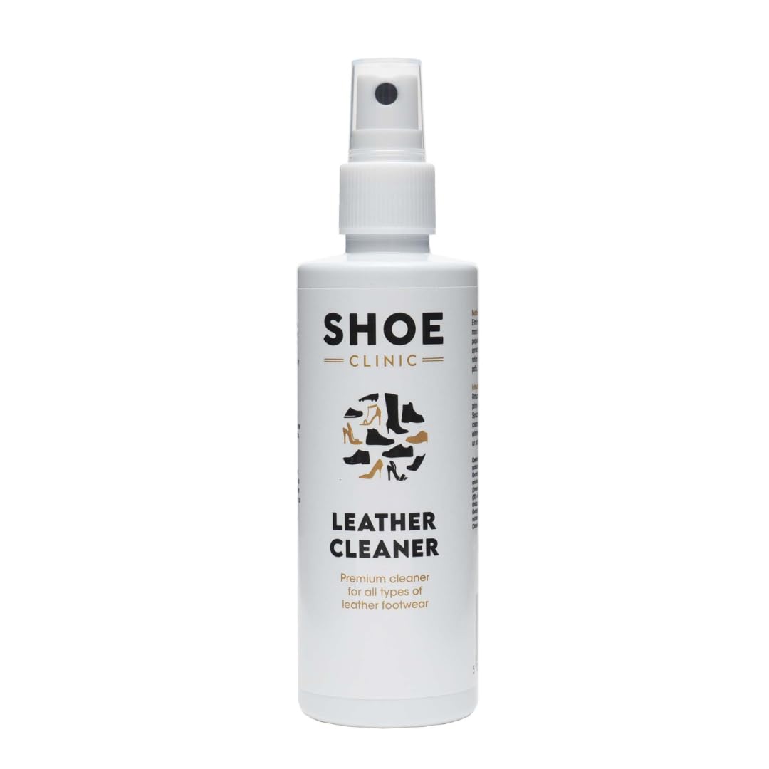 Shoe Clinic Leather Cleaner | Deep Clean Shoes, Sneakers, Boots, Heels, Sandals, and More | Natural Quick Drying Premium Shoe Cleaner (125 ml / 4.2 oz)