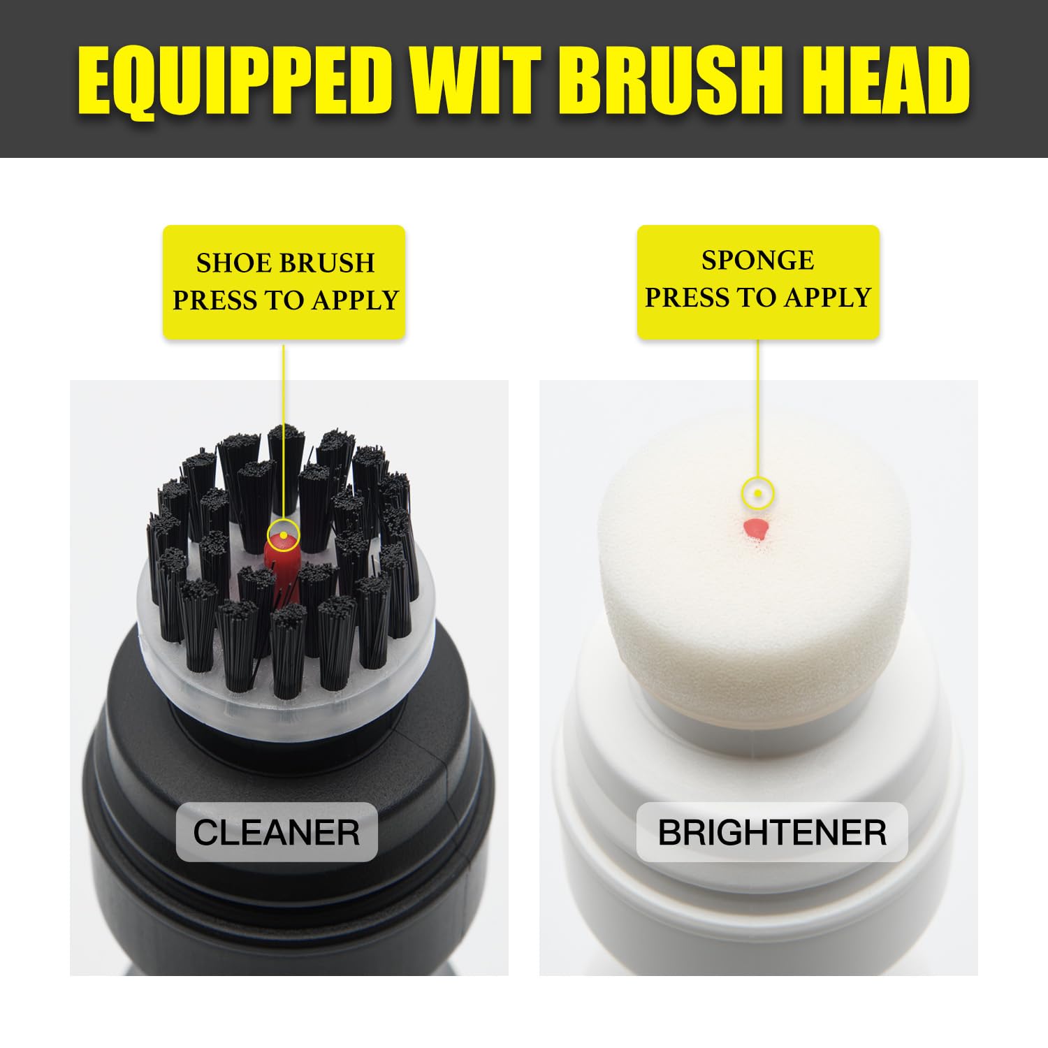 Shoe Cleaner Whitener for Sneaker, COZGO Shoe Cleaning and Whitening Kit, 3.5oz Shoe Cleaner and 3.5oz Whitener, No extra brushes needed,Work on White shoe,Sneaker,Canvas,Mesh,Tennis,PU,Fabric,Leather