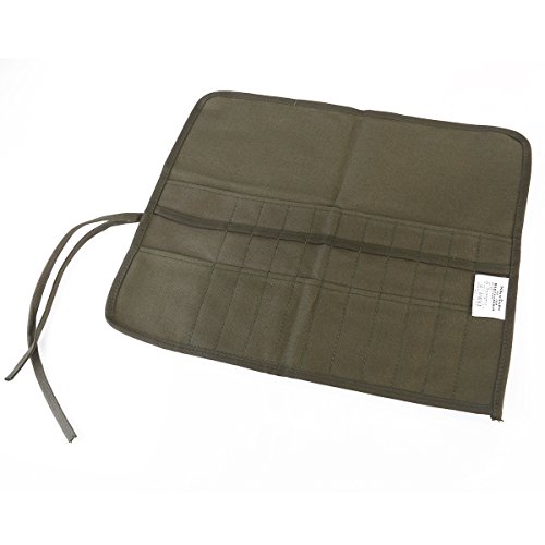 Tinksky Artist Paint Brush Roll Up Bag Holder Canvas Pouch (Green)