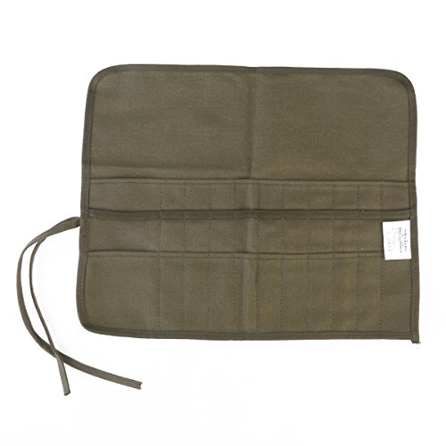 Tinksky Artist Paint Brush Roll Up Bag Holder Canvas Pouch (Green)