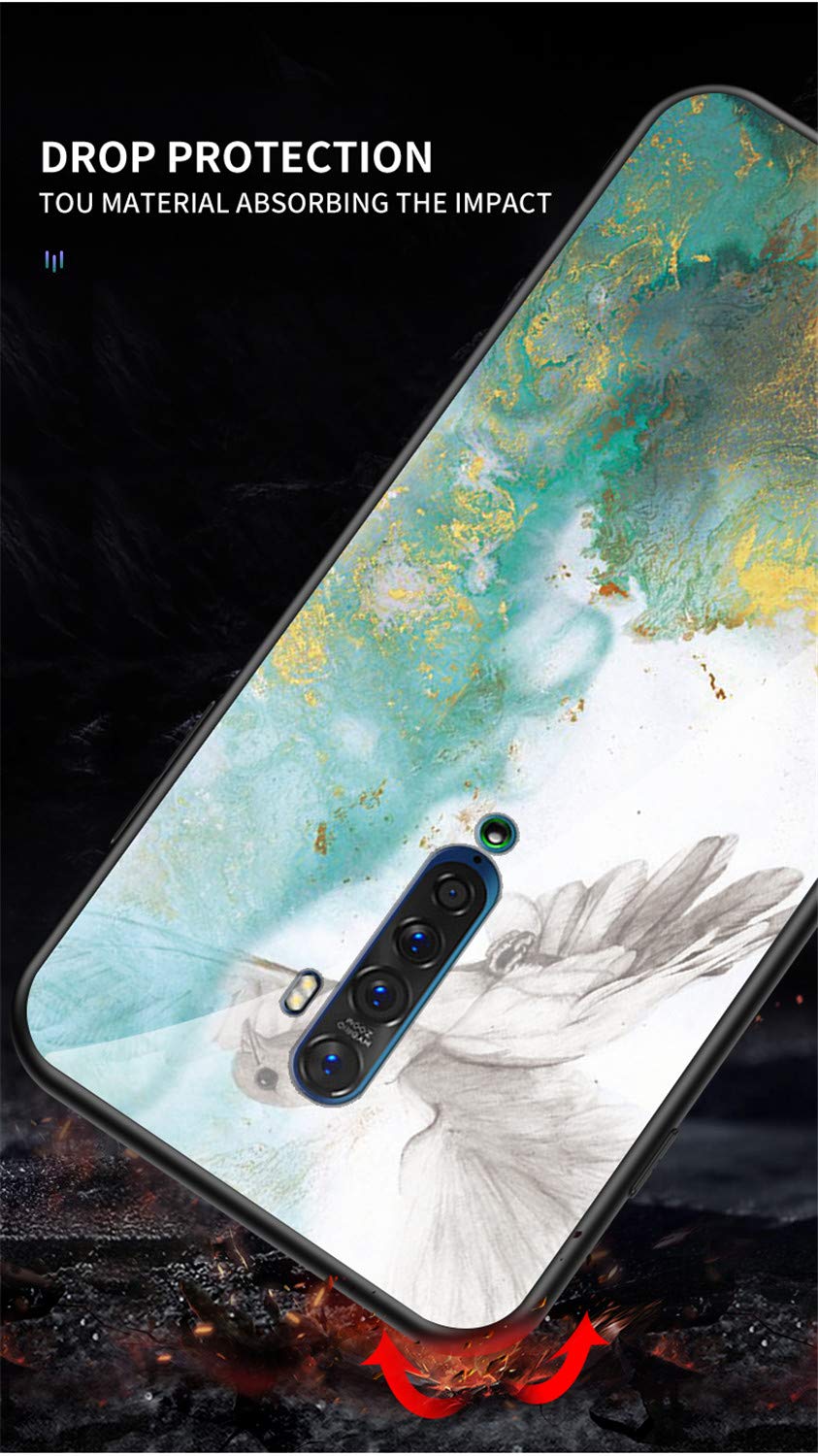 IVY Tempered Glass Marble Case for Oppo Reno2 Case - F