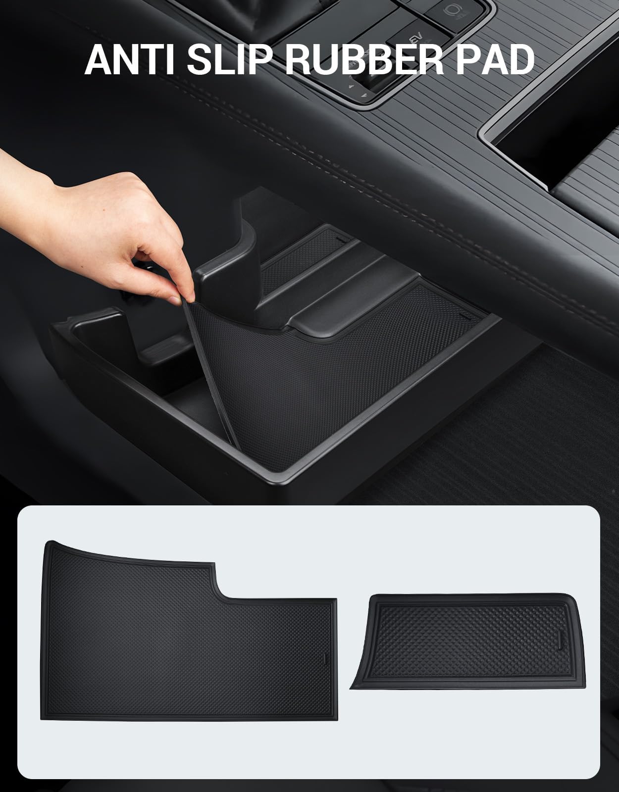Ecarzo 2025 Upgraded Console Bottom Organizer Compatible with 2021-2025 Toyota Sienna Accessories, Lower Center Console Tray Storage Box with Multiple Compartments