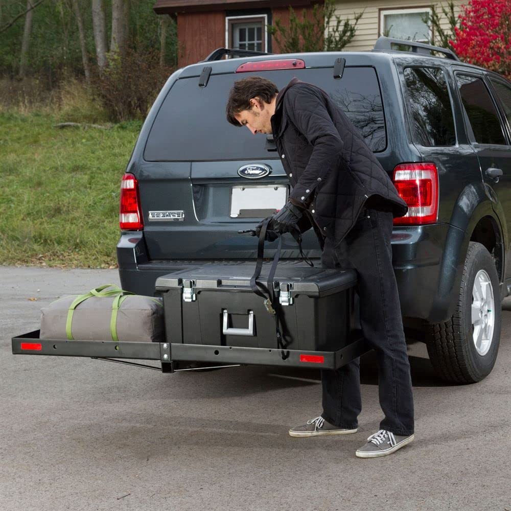 Rage Powersports 60" Folding Bumper Hitch Cargo Carrier Tray